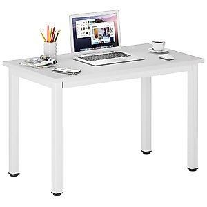 DlandHome Computer Desk, 31.5 inch Modern Simple Desk Computer Table Study Writing Desk for Home Office, White