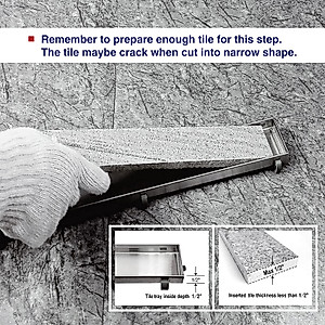 Neodrain 48-Inch Linear Shower Drain with Tile Insert Grate, Professional Brushed 304 Stainless Steel Rectangle Shower Floor Drain Manufacturer, Linear Drain with Leveling Feet, Hair Strainer