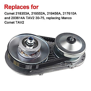 WATERWICH Go Kart 212CC Torque Converter Clutch Kit Replacement for Comet TAV2 218353A 3/4" 30-75 Manco 10T #40/41 and 12T #35 Chain CVT 30 Series Engine Clutch