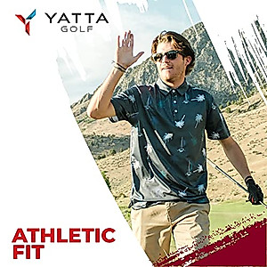 YATTA GOLF Standout Performance Golf Polo Shirts – Men’s – Pura Vida – L