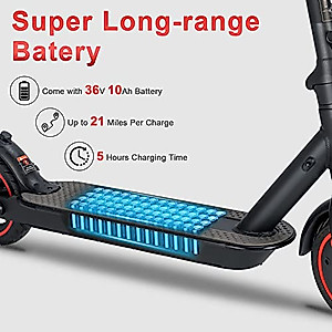 PEXMOR Electric Scooter Adults, Scooter Electric for Adults 21 Miles Range & 15.5 Mph,8.5" Solid Tire 350W Folding Electric Kick Scooter, Commuting E-Scooter Dual Brake& App Cruise Control