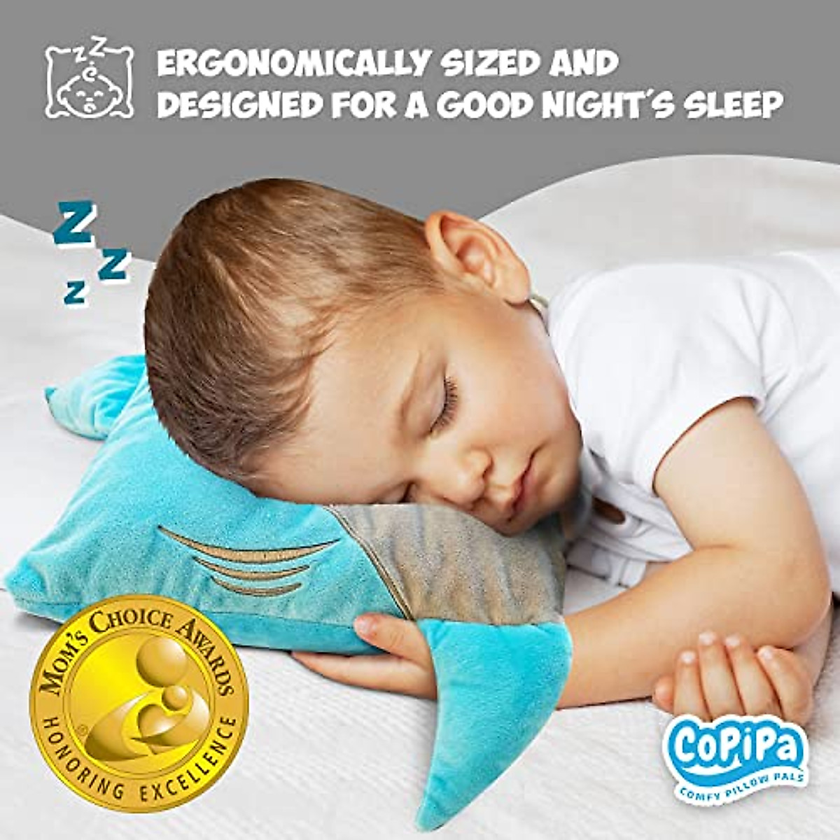 CoPiPa Plush Pillow & Pillowcase for Sleeping, 18" x 13" Kids Super Soft Decorative Unicorn Stuffed Animal Bed Pillow, Bedding Plush Gift for Toddlers, Boys & Girls (Mom’s Choice Award Gold Winner)