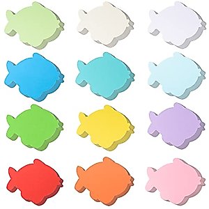 144 Pieces Large Fish Cutouts Paper Fish Shapes Assorted Color Ocean Fish Cut Outs Classroom Decoration Cut-Outs for DIY Kids Craft Projects Bulletin Board Spring Summer Theme School Party