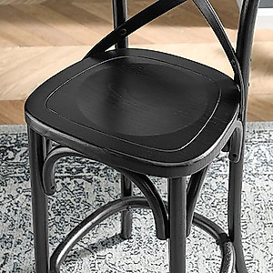 Modway Gear Counter Stool in Black