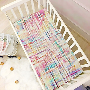 Fitted Crib Sheet for Boys Girls, Boho Style Jersey Knit Baby Sheet for Standard Crib and Toddler Bed Mattresses, Cozy Soft Breathable, 28 x 52 in