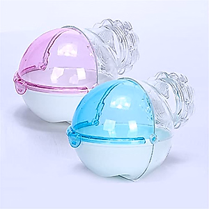 Qoyntuer Small Animals Sand Bathroom Cage Toilet Bathtub,Hamster External Toilet Bathroom Sand Bathing Box Removable Toilet Bathtub Sand Bath Container Pet Toy Acrylic Hamster Bathroom Cage (Blue)
