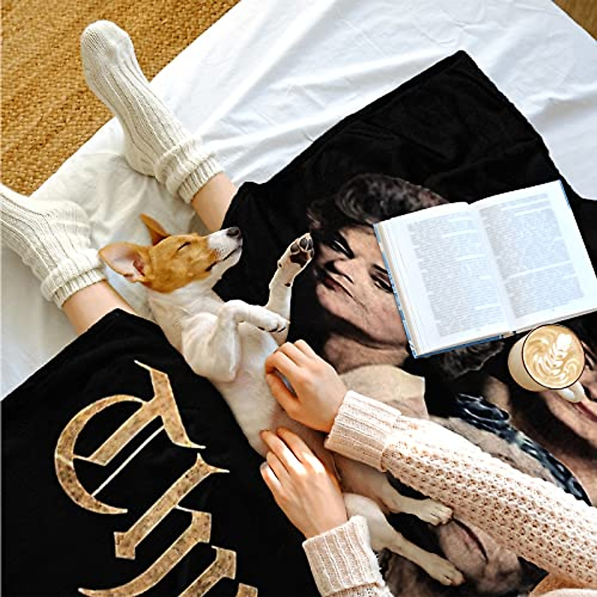 PPAIM Fleece Blankets Lightweight Plush Fuzzy Cozy Soft Throw Blanket for Bed Sofa Couch Travel Camping 60 inches x50 inches