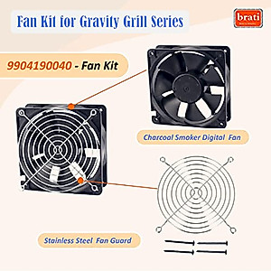 Replacement 9904190040 - Fan Kit Compatible with Masterbuilt Gravity Series 560/800/1050 Digital Charcoal Grill and Smoker