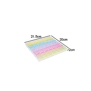 1 Pack Diamond Painting Container 35 Grids Diamond Painting Storage Box Plastic Rectangle Bead Storage Containers Jewelry Organizer Storage Container Nail Art Storage Case, Multicolor