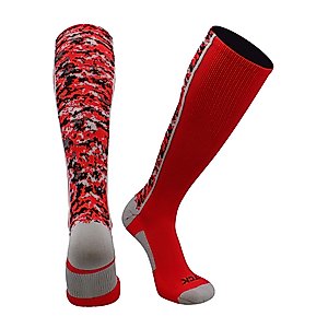 TCK Digital Camo OTC Socks (Red, X-Large)