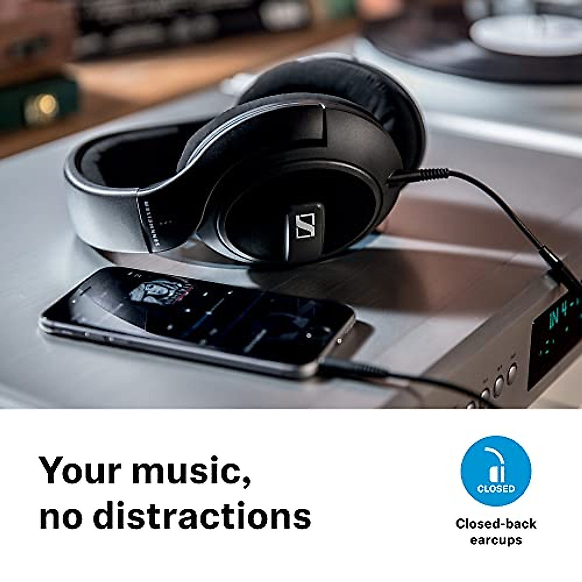 SENNHEISER HD 569 Closed Back Headphone,Black