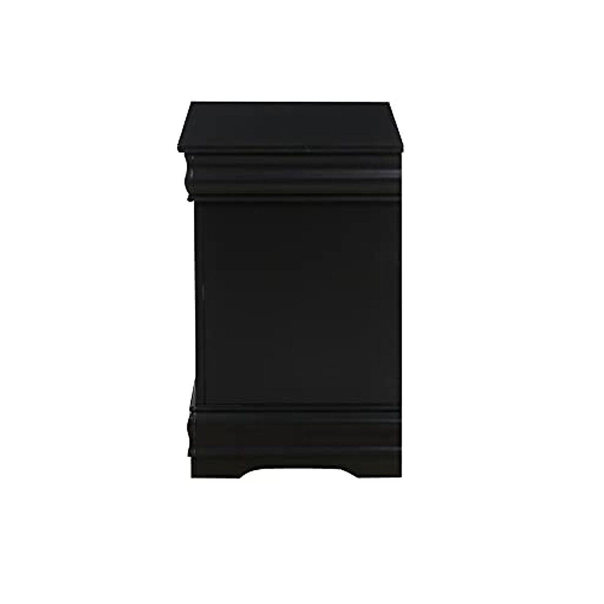Knocbel Traditional Nightstand End Tables Side Table with 2 Drawers and Metal Handles for Bedroom Living Room Entryway, Fully Assembled, 21" W x 15" D x 24" H,Black Nightstand