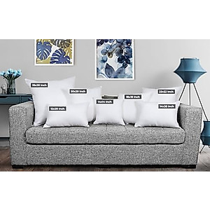 Utopia Bedding Throw Pillows Insert (Pack of 2, White) - 12 x 20 Inches Bed and Couch Pillows - Indoor Decorative Pillows