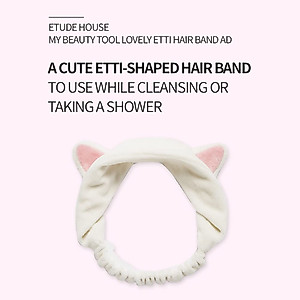 ETUDE My Beauty Tool Lovely Etti Hair Band | A Cute and Lovely Tool To Keep Away Your Hair | Hair Band for Cleansing & Sleeping
