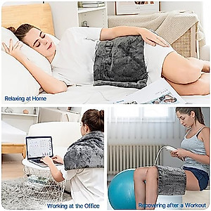 Heating Pad, Renpho Heating Pad for Back Pain Relief & Cramps Relief, FSA HSA Eligible, 10 Heat Settings, Auto Shut Off, Machine Washable, Gifts for Women, Men, ETL Certified, 12"x24'' (Gray)