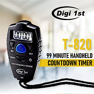 Digi 1st T-820 99 Minute Handheld Countdown Timer Black