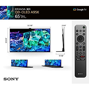 Sony 65 Inch 4K Ultra HD TV A95K Series: BRAVIA XR OLED Smart Google TV with Dolby Vision HDR and Exclusive Features for The Playstation® 5 XR65A95K- 2022 Model (Renewed)