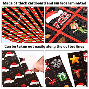 Skylety Christmas Bingo Game Cards for Adults 24 Players Holiday Christmas Games Sets for Large Groups Family Party School Classroom Xmas Activities