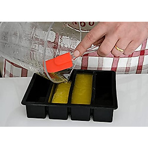 Silicone Ice Cube Tray for Water Bottles || Silicone Butter Molds with Spatula || Long Ice Cube Sticks for Whiskey, Cocktail, Herb Butter || Pack of 2 With Spatula