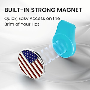 FINGER TEN Golf Ball Marker Hat Clip Magnetic Value 3 6 9 12 Pack Set Silver Durable Removable Attaches Easily to Hats Caps Belt (3 Pcs-Black&Blue&Orange)