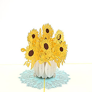 Liif 3D Greeting Pop Up Get Well Card, Get Well Soon Card (Sunflower)