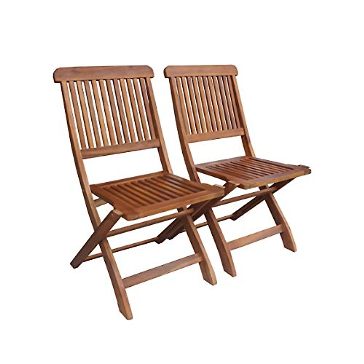 BTEXPERT Living Balcony Desk 4 Piece Patio Bistro Acacia Wood Folding Garden, Set of 4 Chairs