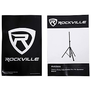Rockville RAM12BT 12" Rechargeable Powered 600W PA Speaker+2 Mics+Bluetooth+Stand