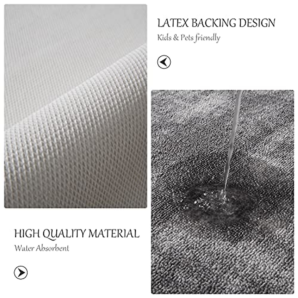 PADOOR Area Rug for Living Room Bedroom - 5x7 Feet Neutral Rug with Non-Slip Latex Backing Non Shedding Loop Pile for Dining Room Office Home Decor Gray