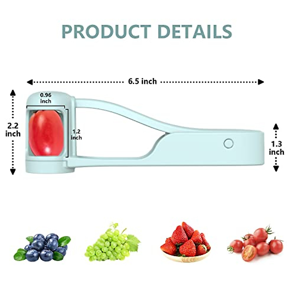 WhiteRhino Grape Cutter Grape Slicer for Toddlers Baby,Grape Cherry Tomato Strawberry Cutter Quarter Slicer tool For Vegetable Fruit Salad Cake Decoration,Stainless Steel kitchen Gadget Fruit Slicer