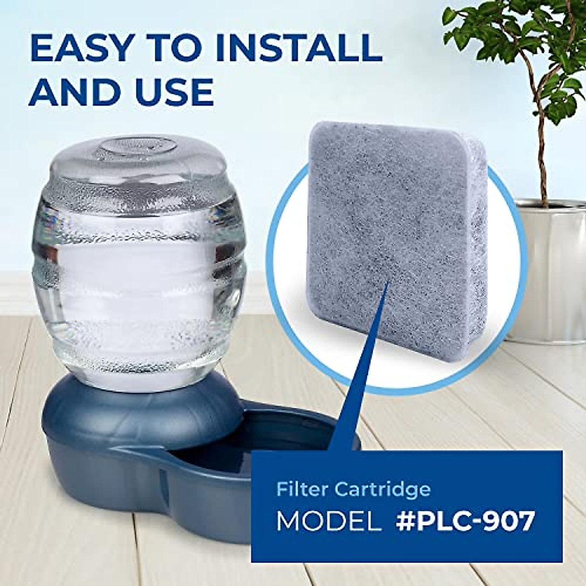 PureLine Petmate Replendish Water Filter Replacement, Also Compatible with Petmate Mason and Petmate Replendish and Mason Gravity Waterer Bowls. with Advanced Filtration (12 Pack)