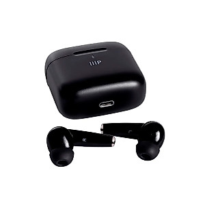 Monoprice Horizon ANC True Wireless Earphones with ANC, Qualcomm QCC3040 Bluetooth 5.2, 4 Mics, CVC 8.0, Adaptive aptX, AAC, Gaming Low Latency Mode, Sweatproof, Charging Case