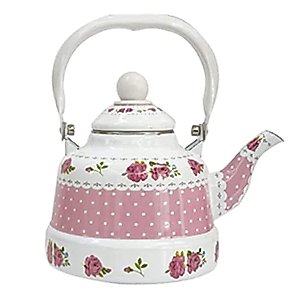 practical Teakettle Creative Kettle Enamel Teapot Home Thickened With Handle Teakettle For Stovetop, Hot Water, No Whistle Tea Pots 1.2l, 5l Portable