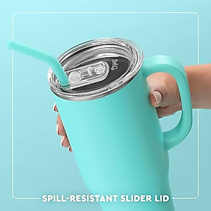 Swig Life 40oz Mega Mug, 40 oz Tumbler with Handle and Straw, Cup Holder Friendly, Dishwasher Safe, Extra Large Insulated Tumbler, Stainless Steel (Faboolous)