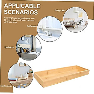 Cabilock 3pcs Jewlery Tray Rectangular Tray Jewelry Earrings Wooden Serving Tray Toilet Tank Tray Earrings Box Tray Storage Tray Platter Footstool Toilet Tray Bathroom Toiletries Holder Key