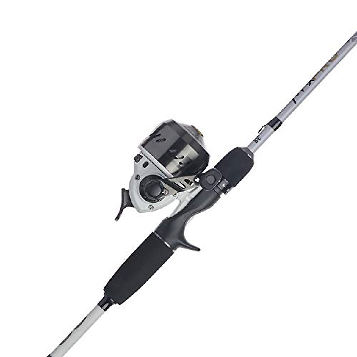 Abu Garcia 6’ Max PRO Fishing Rod and Reel Spincast Combo, 2-Piece Composite Rod, Size 10 Casting Reel, Right/Left Handle Position Grey