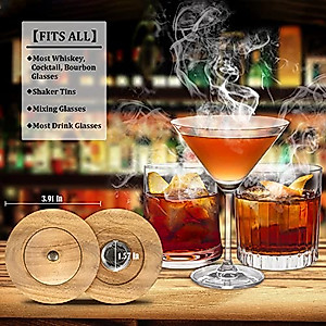 EAOAK Cocktail Smoker Kit with Torch-Whiskey Drink Smoker&4 Flavors Wood Chips-Old Fashioned Smoker Kit for Infuse Cocktail, Bourbon,Bar Smoker Set Gift for Men,Husband,Dad,Valentine's Day(No Butane)