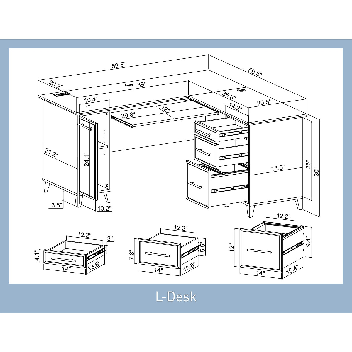 Realspace® Koru 60"W L-Shaped Corner Computer Desk with Integrated Power & Charging, Natural Oak