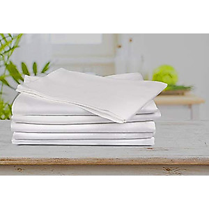 Urban Villa Kitchen Towels Premium Quality 100% Cotton Solid Kitchen Towels Set of 6 Ultra Soft Size 20X30 Inches White Color Kitchen Towel Highly Absorbent Kitchen Towels