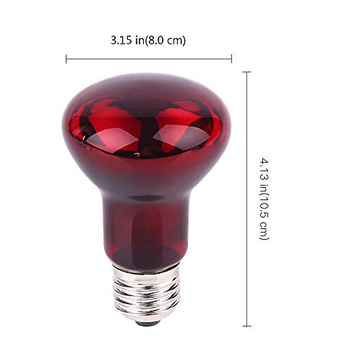 MD Lighting Pet Supplies 100w Infrared Heating Lamp 2 Pack, 110v E27 Basking Spot Light Bulbs for Reptile and Amphibian, as Bearded Dragons, Turtles, Ball Pythons, Red