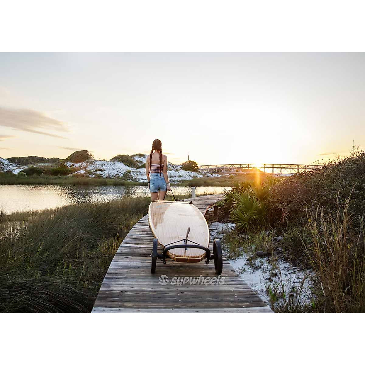 SUP Wheels | Walk or Bike Bundle | Wheel Carry + Bike Strap Handle Combo