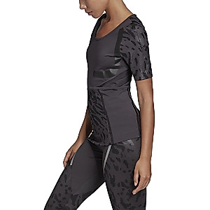 ADIDAS by Stella McCartney Women's Run TEE, Utility Black (as1, Alpha, xx_s, Regular, Regular)