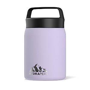 Hydrapeak 18 oz Insulated Food Thermos Hot and Cold, Soup, Vacuum Insulated Jar, Stainless Steel, for Office, Outdoor (Lavender)