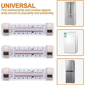 GERUSEA 12 Pack Fridge Refrigerator Freezer Thermometer