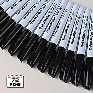 Dabo&Shobo Dry Erase Markers, （80 Count, Black,Chisel Tip）-White Board Markers Dry Erase，Whiteboard Pens ，Very Suitable for Writing on The School、 Office 、Home Dry Erase whiteboard Mirror Glass
