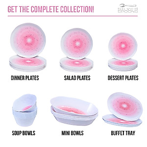 Hammered Serving Trays (3 PC) Disposable Platters for Party 12" x 7", Plastic Trays for Food, Charcuterie, Desserts, Sweets, Perfect for Upscale Weddings, Buffets, Engagements & Events - White - Lava