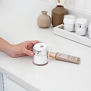 Airless Pump Jar – Air Pump Container for Cream, Lotion, and Gel - 1.7 Ounce Travel Ready Protective Refillable Cosmetic Empty Moisturizer Pump Dispenser Bottle – Silver