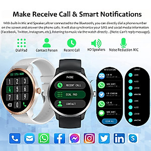 SEDSEY Smart Watch, Fitness Activity Tracker Smart Watches with Call Text Heart Rate Sleep Monitor Pedometer IP67 Waterproof Women Men Smartwatch for Android iOS Phone