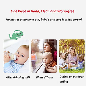 Engjajo 100Pcs Baby Disposable Gauze Toothbrush Teeth Soft Gauze Infant Finger Clean Oral Toothbrush 4 inches