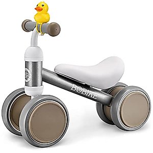 Baby Balance Bike Toys for 12-36 Months Kids Toy Boy and Girls Gifts Toddler Best First Birthday Gift Children Walker No Pedal Infant 4 Wheels Bicycle (Classic, Sliver)
