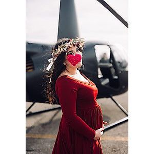 Vivivalue Rose Flower Crown Flower Garland Headband Hair Wreath Floral Headpiece Halo Boho Party Wedding